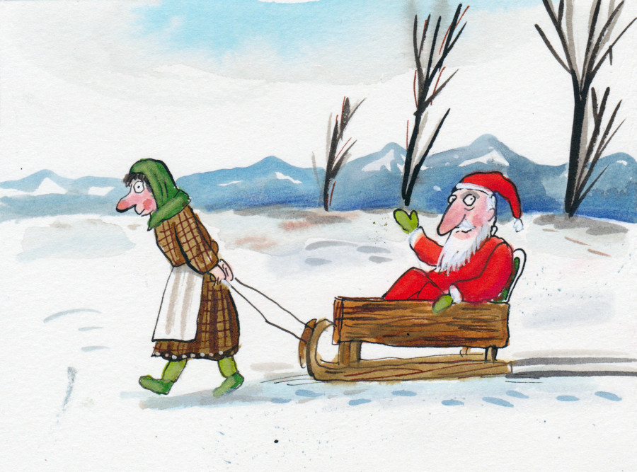 Axel Scheffler's official website | Santa on a sledge
